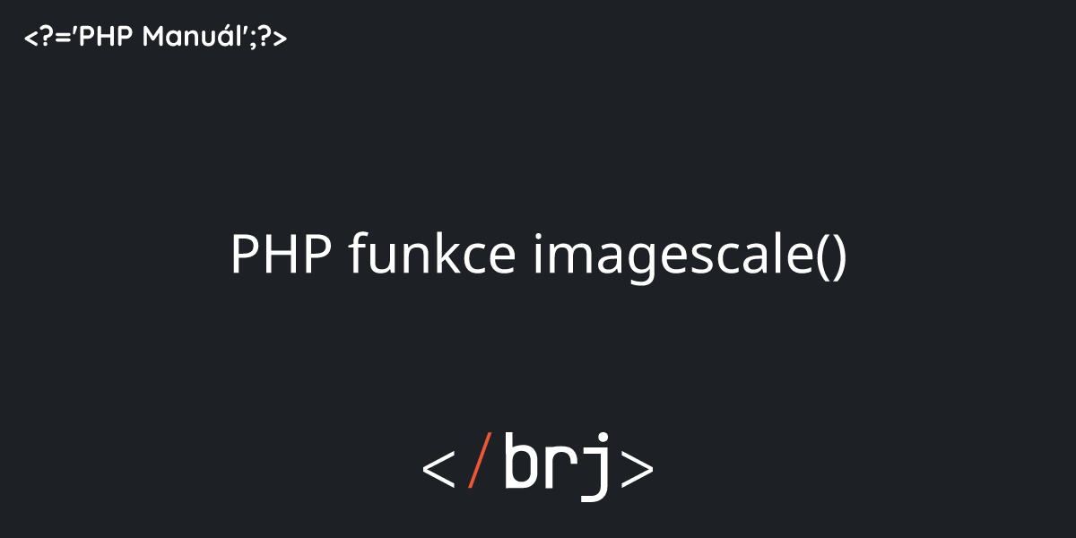 PHP funkce imagescale()